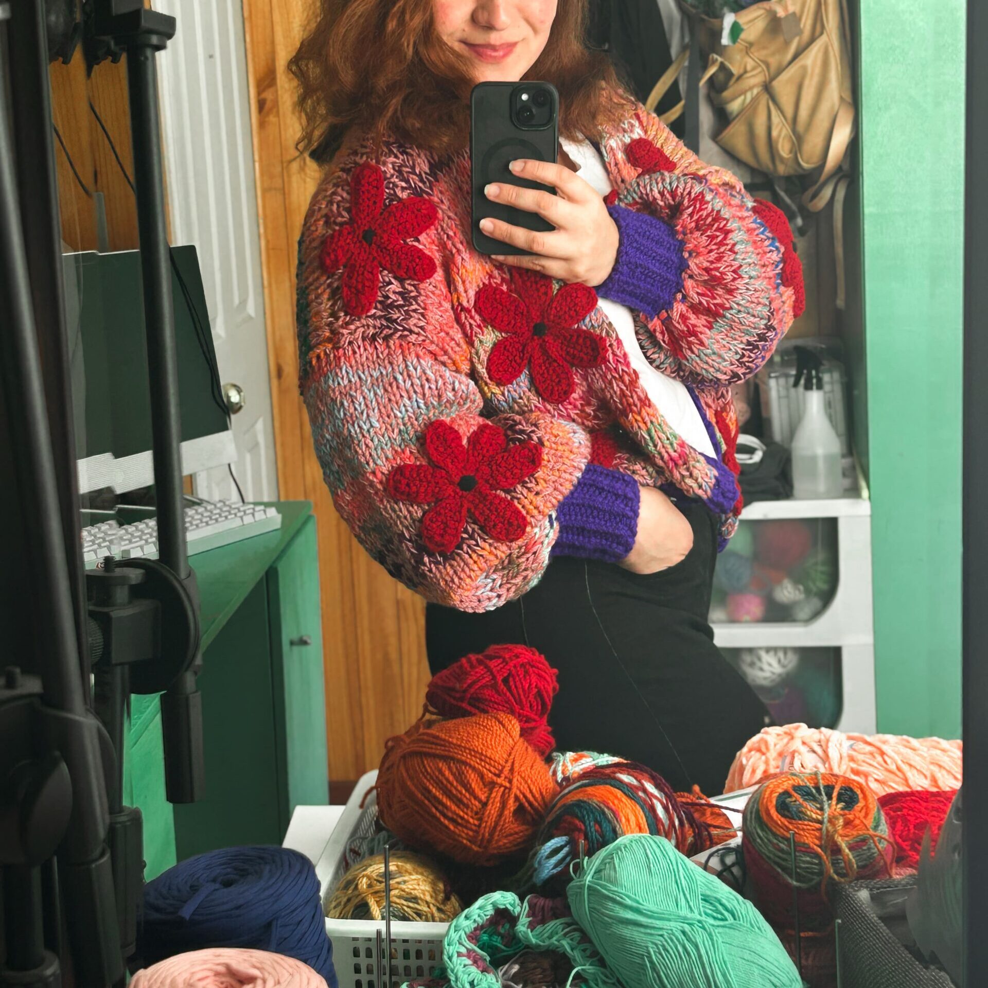 Chaleco Uníco Flores rojas – Libélula Sur